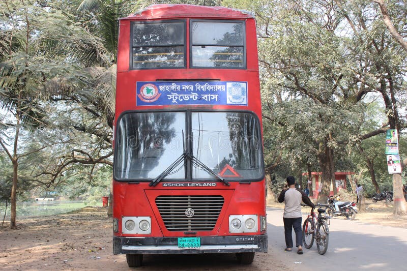 Red Double-Decker Bus Parked on a Rural Tree-Lined Pathway Editorial ...