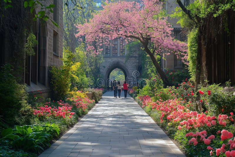 University Campus Background Academic Vibrant Educational Theme Stock ...