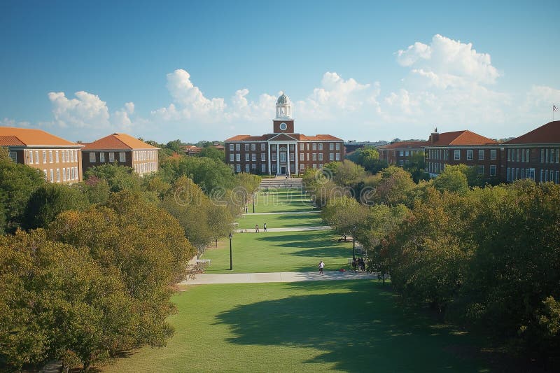 University Campus Background Academic Vibrant Educational Theme Stock ...