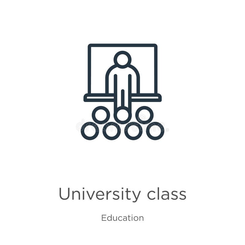 University Class Icon. Thin Linear University Class Outline Icon ...