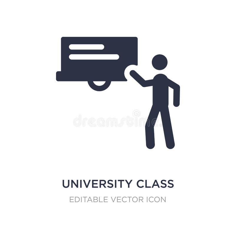 University Campus Icon on White Background. Simple Element Illustration ...