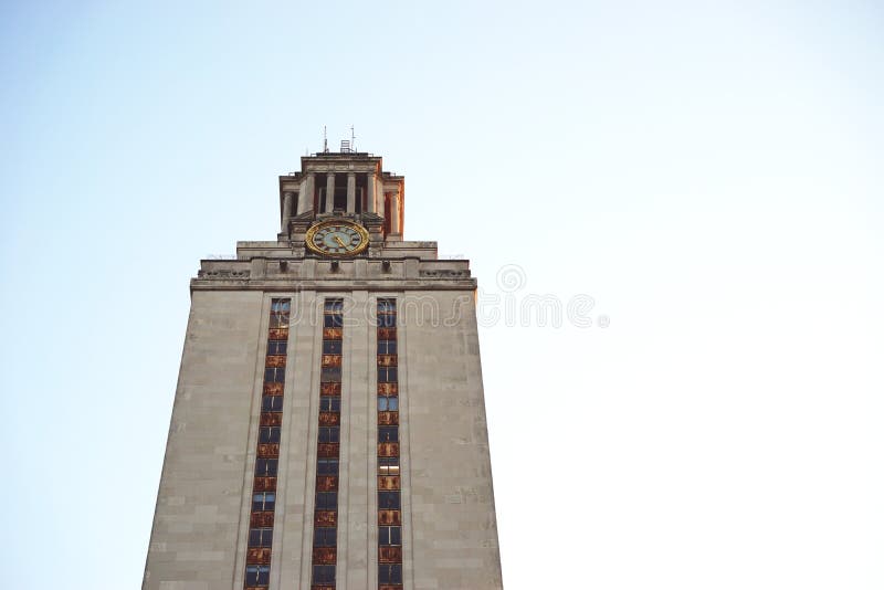 University Clock Tower Keeps Students on Time - Left Editorial Stock ...