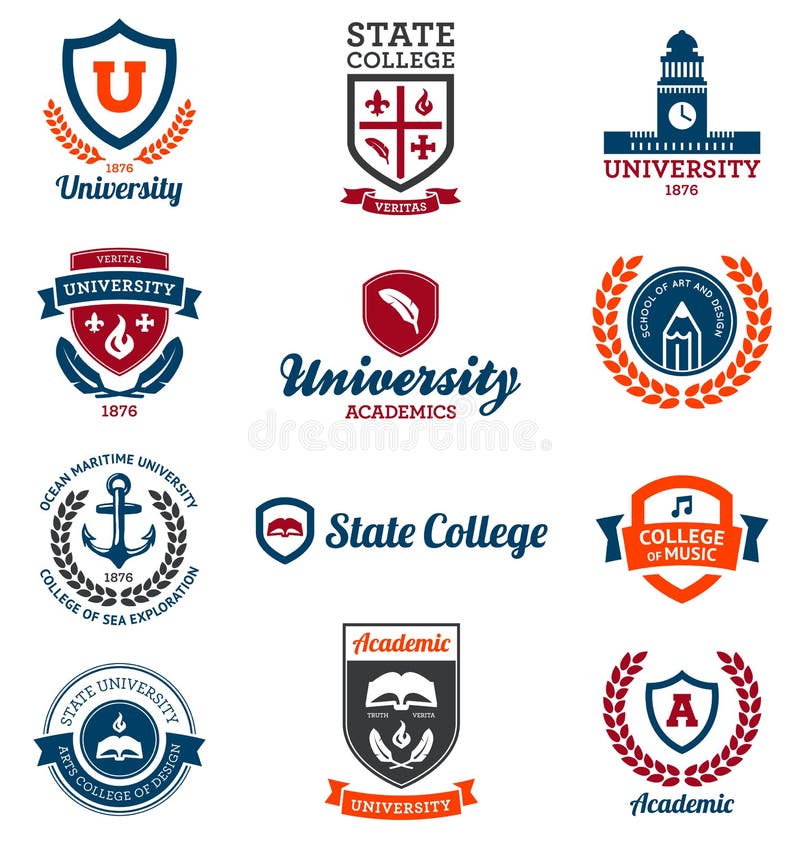 University and College Crests Stock Vector - Illustration of insignia ...