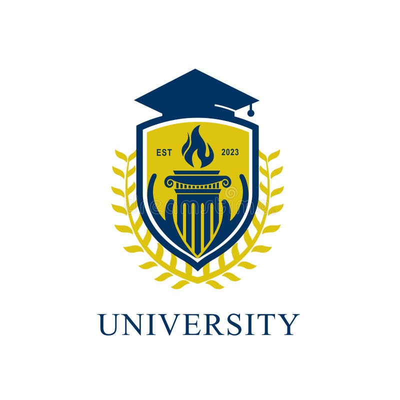 University College School Badge Logo Design Vector Image. Stock Vector ...