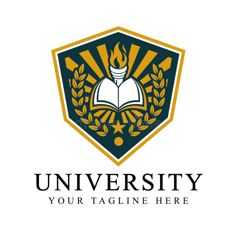 Badge University Graphic Knowledge Library Sign Stock Illustrations ...