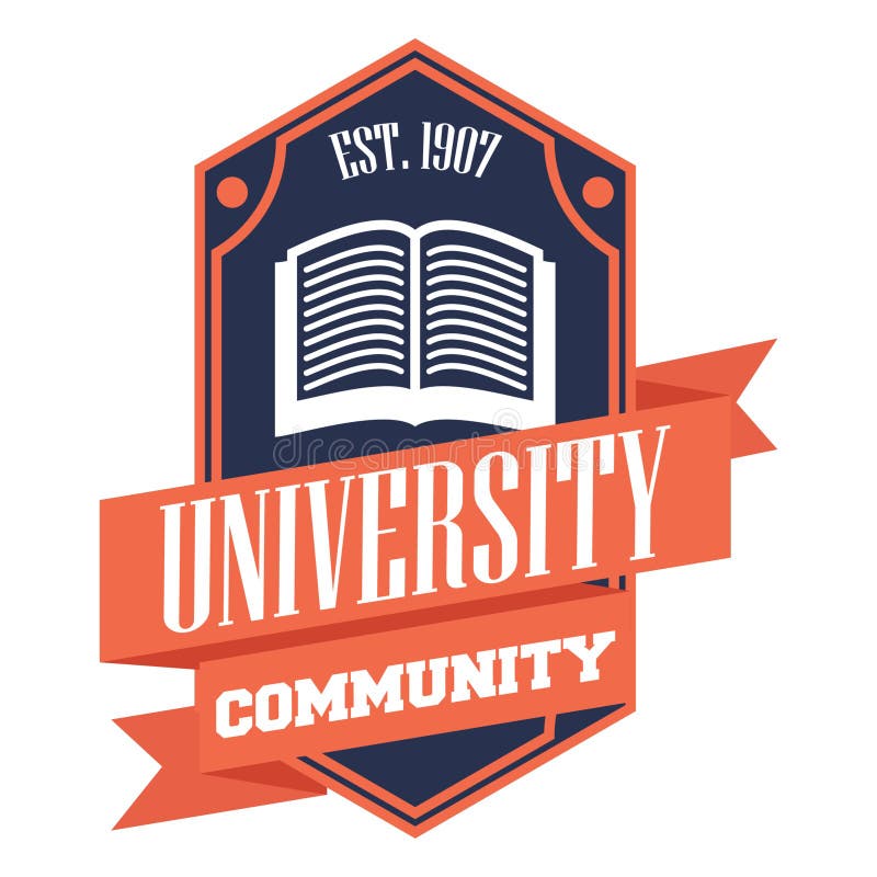 University Community Design. Vector Illustration Decorative Design ...