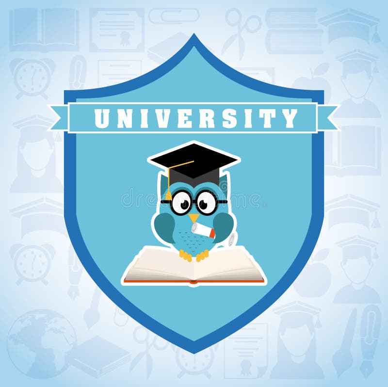 University Concept with Text Stock Vector - Illustration of classical ...