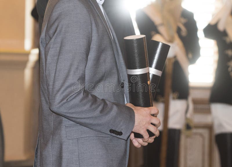 University Degree Certificate, Diplom or Diploma Stock Image - Image of ...