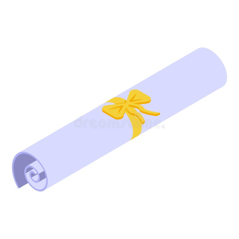 University Degree Icon, Isometric Style Stock Vector - Illustration of ...