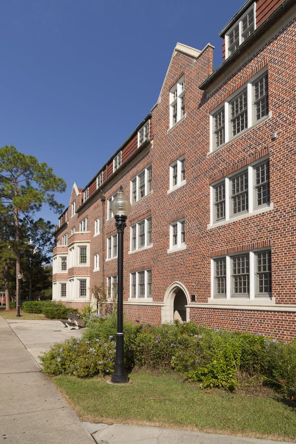 University Dormitory Facade Stock Image - Image of education, lawn ...