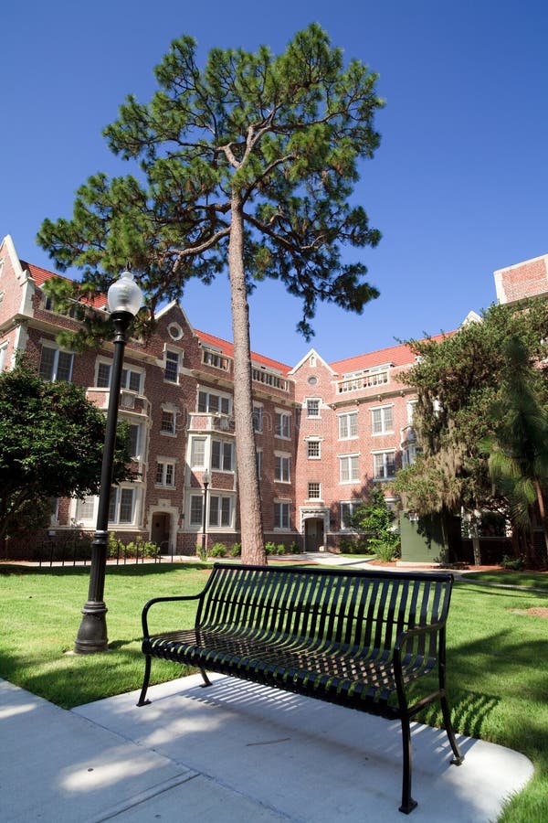 University Dormitory Facade and Courtyard Stock Image - Image of facade ...