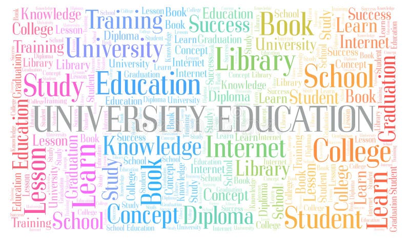 University Education Word Cloud. Stock Illustration - Illustration of ...