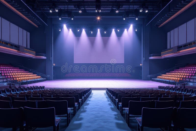 University Event Center Hosting Stock Illustration - Illustration of ...