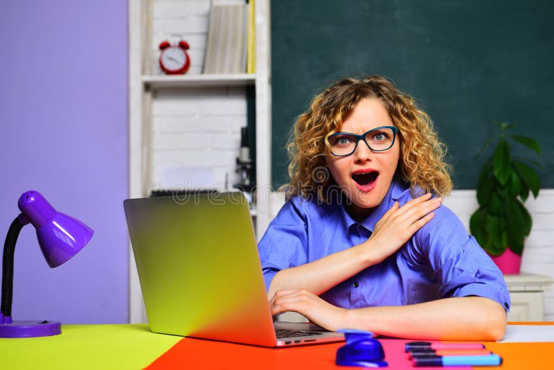 University Female Student Preparing for Test or Exam in Classroom ...