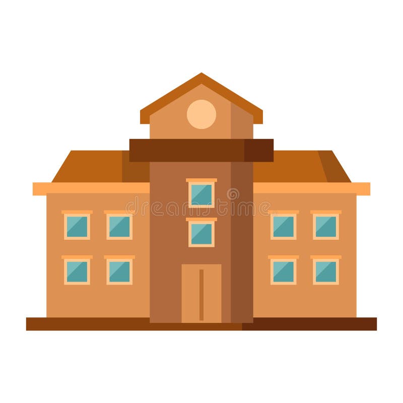 University Flat Clipart Vector Illustration Stock Vector - Illustration ...