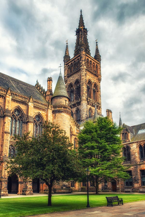 University of Glasgow, Scotland Stock Image - Image of autumn, tower ...