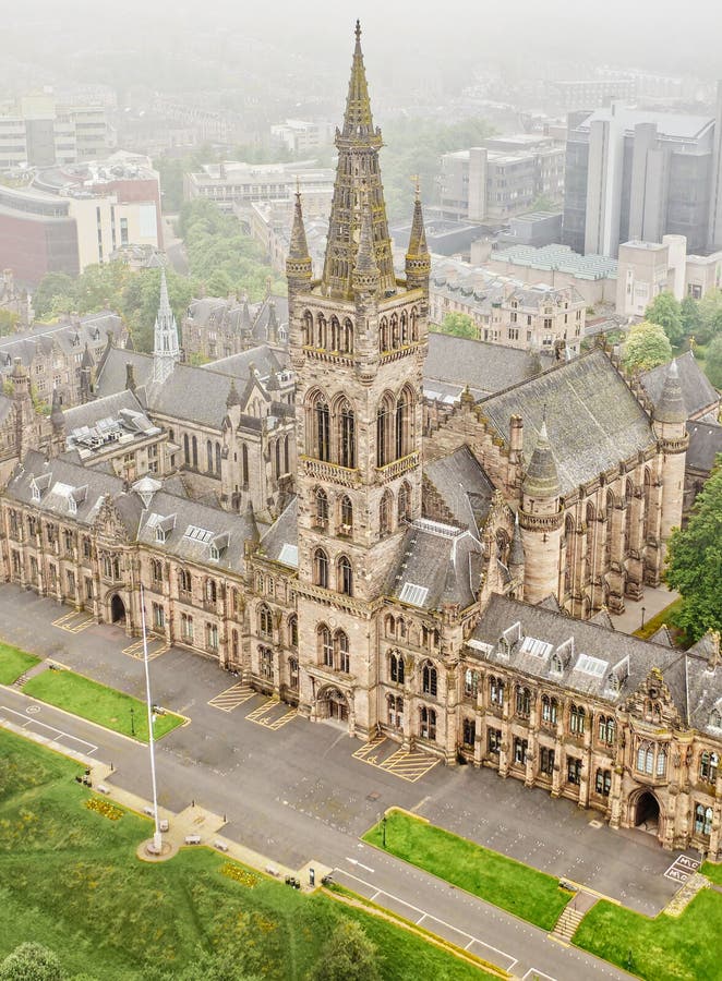 The University of Glasgow Viewed from Above Stock Photo - Image of ...