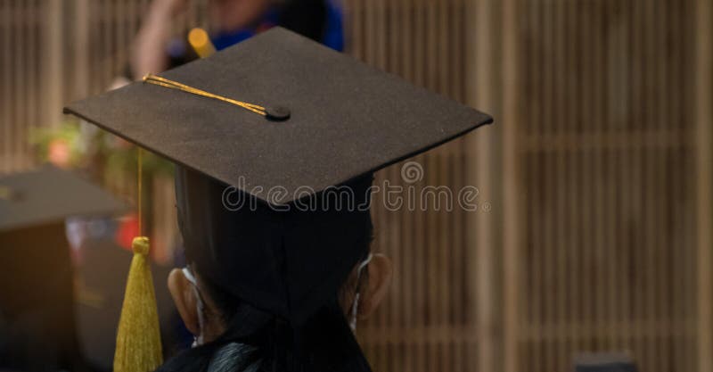 University Graduation Degree Caps during Ceremonies on Commencement Day ...