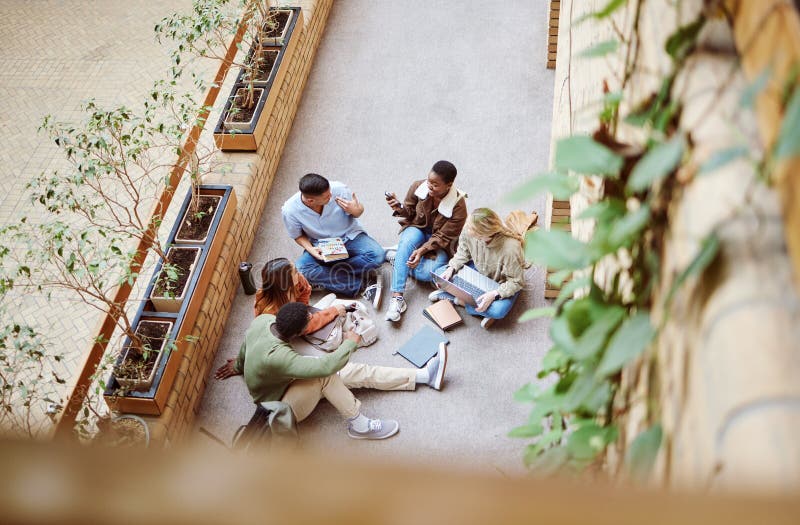 University Group, Collaboration and Diversity Students Working on ...