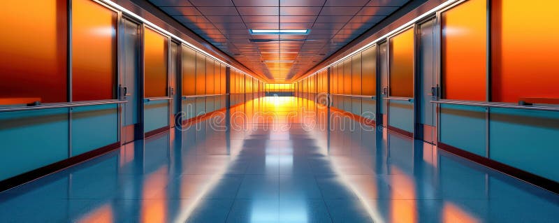 University Hallway Installation Abstract Art in a Modern Setting ...