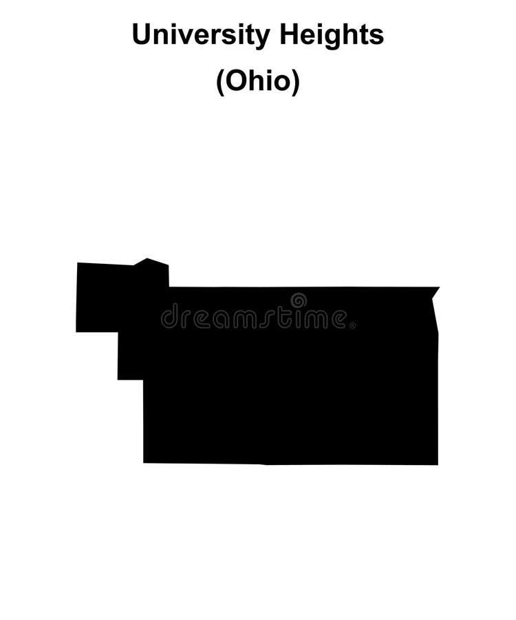 University Heights Outline Map Stock Vector - Illustration of template ...