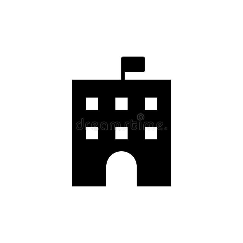 University Icon Flat Vector Template Design Trendy Stock Vector ...