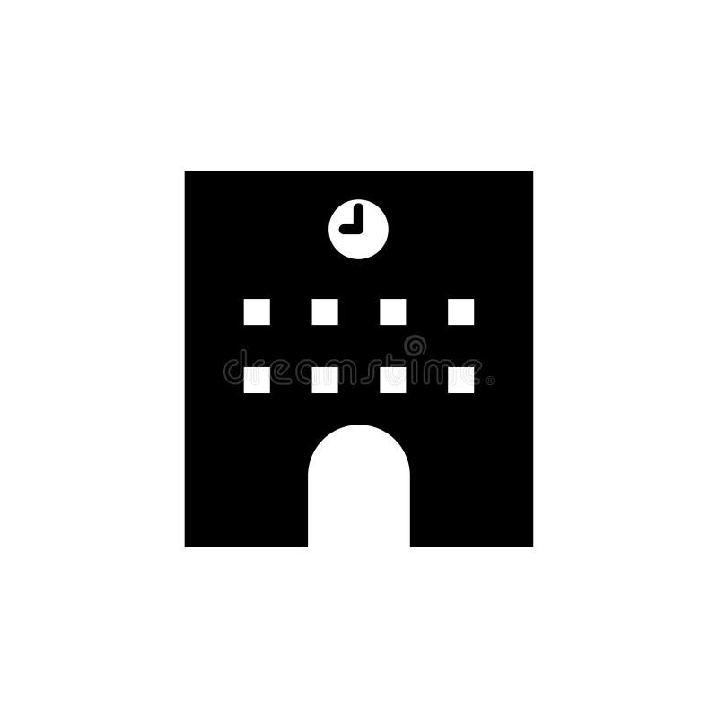 University Icon Flat Vector Template Design Trendy Stock Vector ...