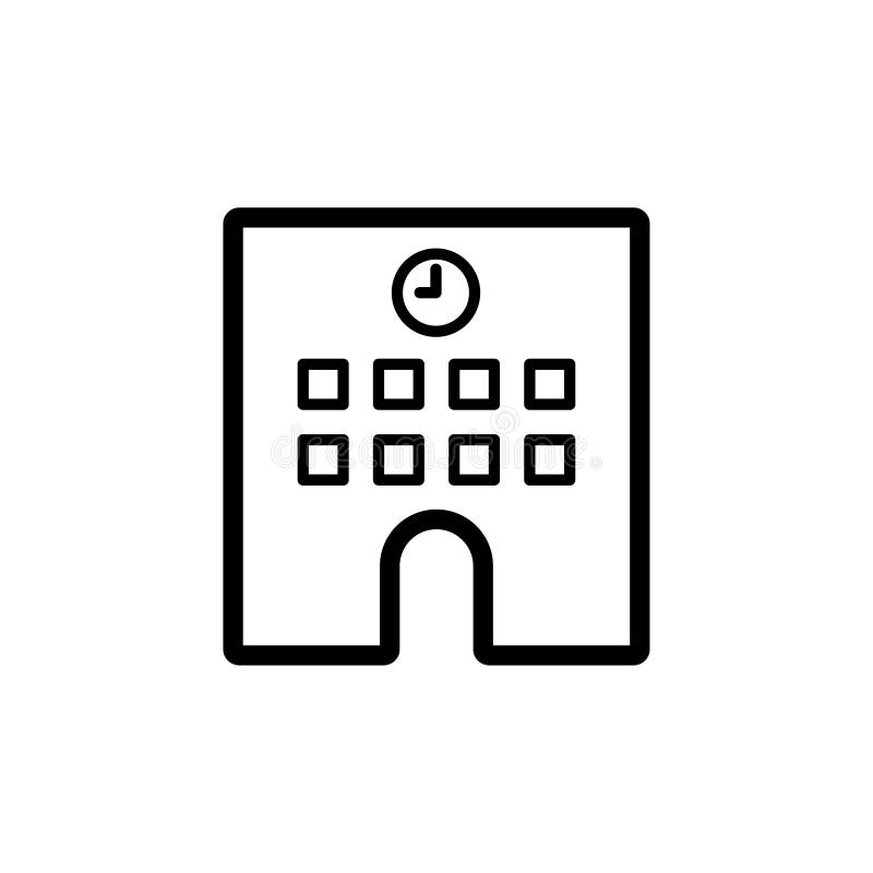 University Icon Flat Vector Template Design Trendy Stock Vector ...