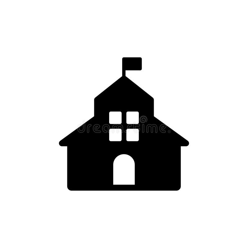 University Icon Flat Vector Template Design Trendy Stock Vector ...