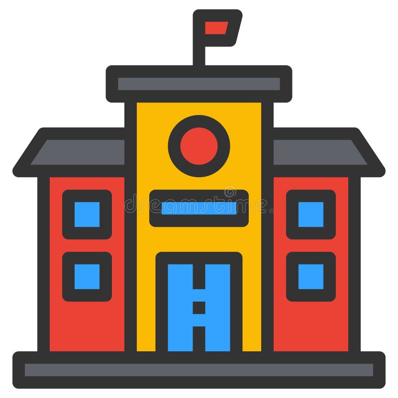 University Icon Line Vector Stock Vector - Illustration of outline ...