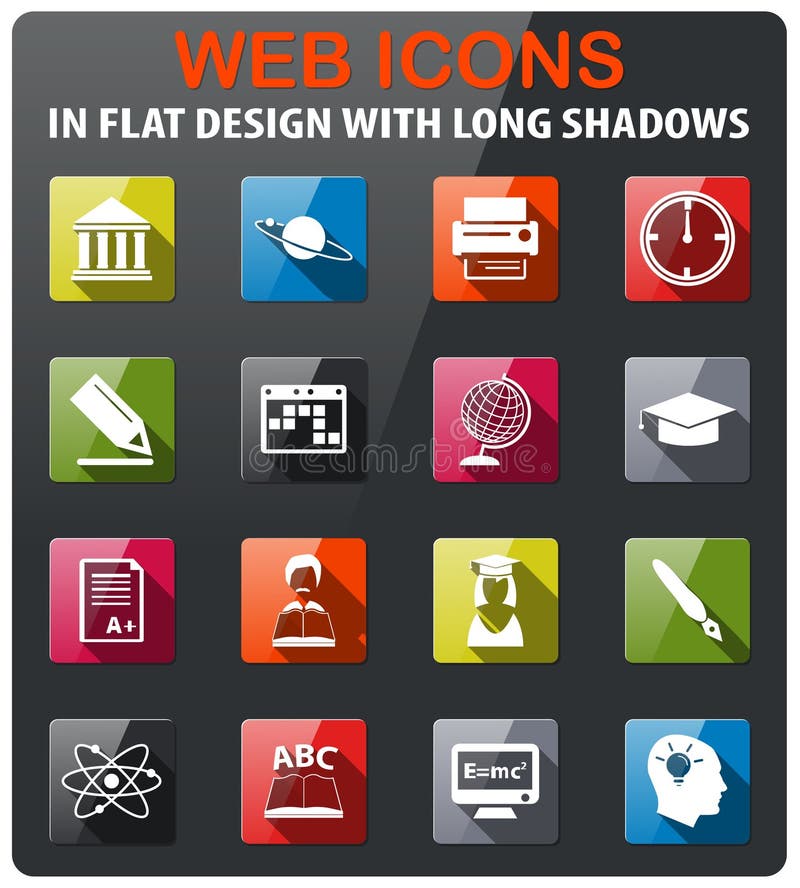 University icon set stock illustration. Illustration of pencil - 88450239