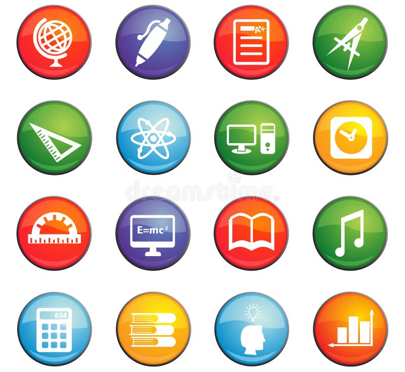 University icon set stock illustration. Illustration of triangle - 89203935