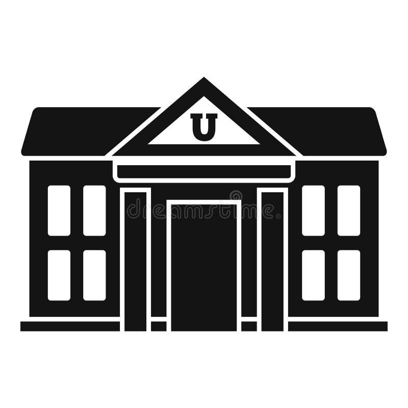 University Icon Simple Vector. Campus Education Stock Illustration ...