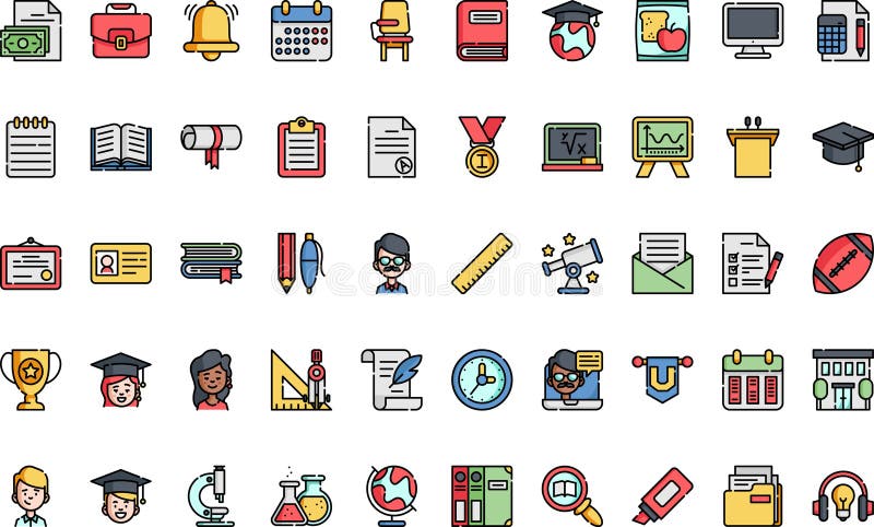 University Icons High-Quality Vector Icons Collection with Editable ...