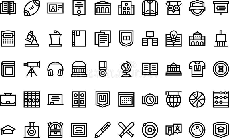 University Icons High-Quality Vector Icons Collection with Editable ...