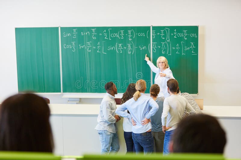 University Lecture with Chalkboard Stock Photo - Image of sciences ...