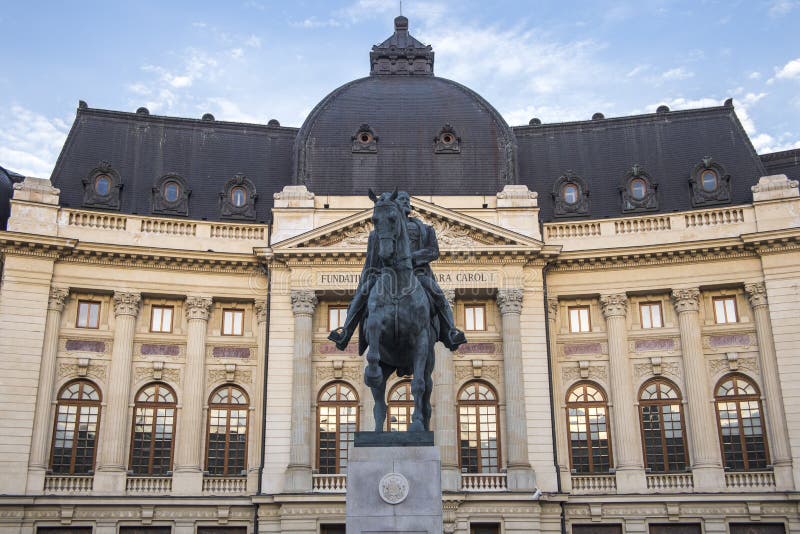 University Library in Bucharest, Romania Stock Photo - Image of tourism ...