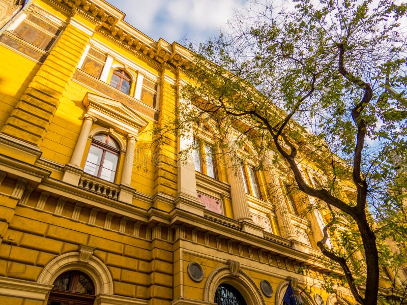 University Library in Budapest, Hungary Stock Photo - Image of clouds ...