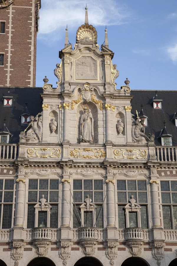 University Library of Leuven Stock Photo - Image of spire, palace: 67201864