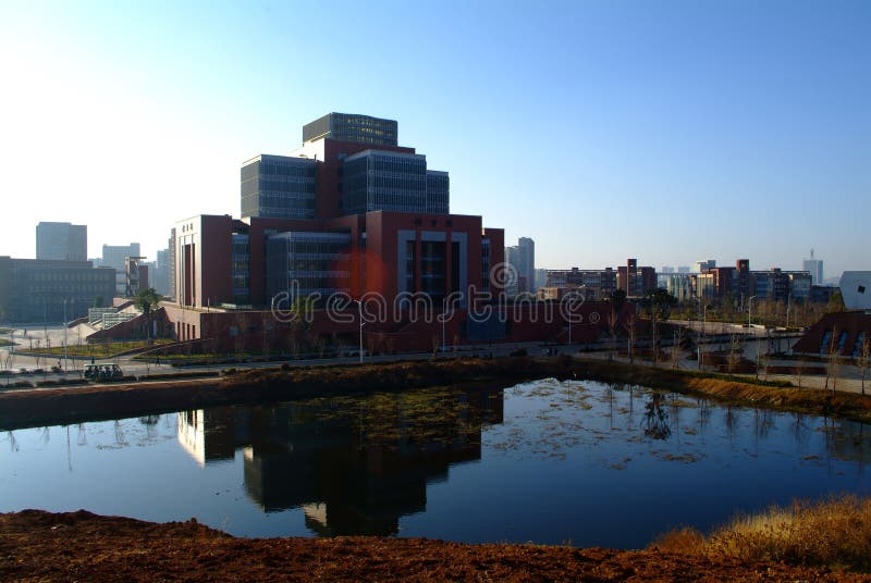 University Library Under Blue Sky Stock Photo - Image of hostel, living ...