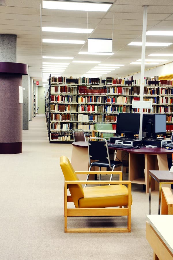 Modern Library Computer Room - Stock Photo Stock Image - Image of ...