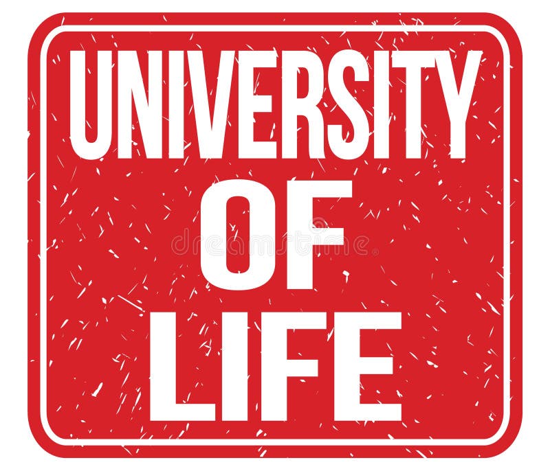 UNIVERSITY of LIFE, Words on Red Stamp Sign Stock Illustration ...
