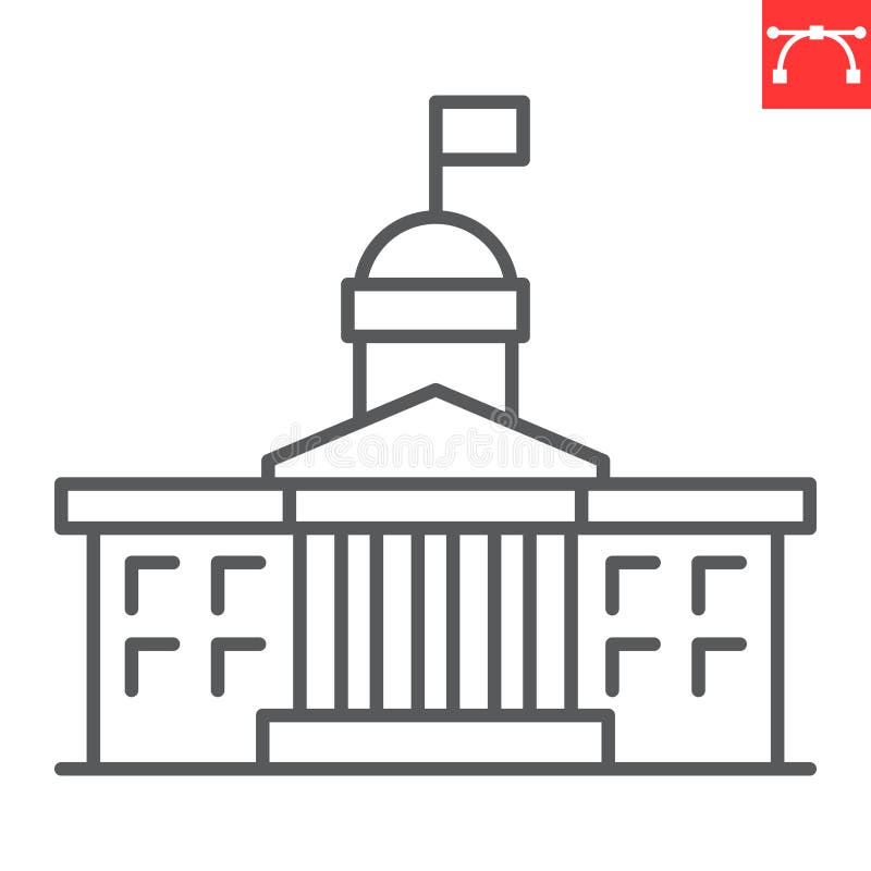 University line icon stock vector. Illustration of building - 316388958