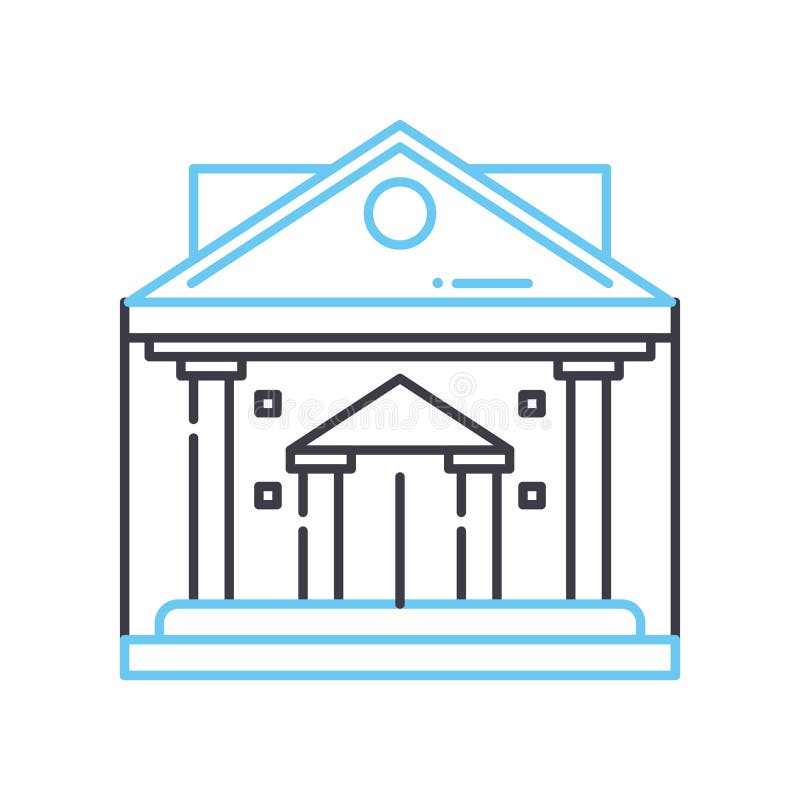 University Line Icon, Outline Symbol, Vector Illustration, Concept Sign ...