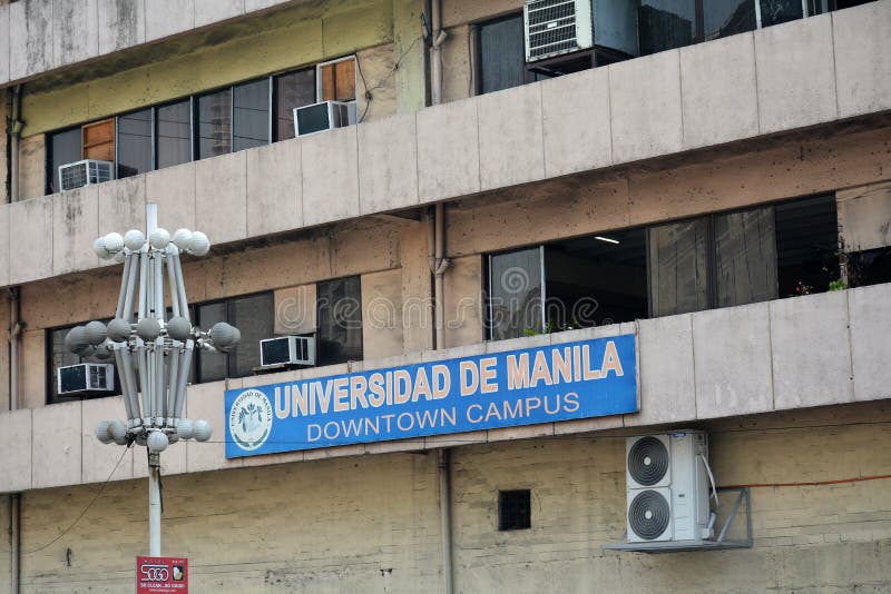 University of Manila Downtown Campus Facade in Manila, Philippines ...