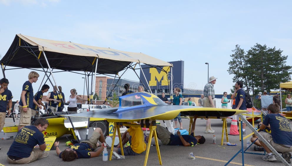 University of Michigan Solar Car Team Editorial Stock Image - Image of ...