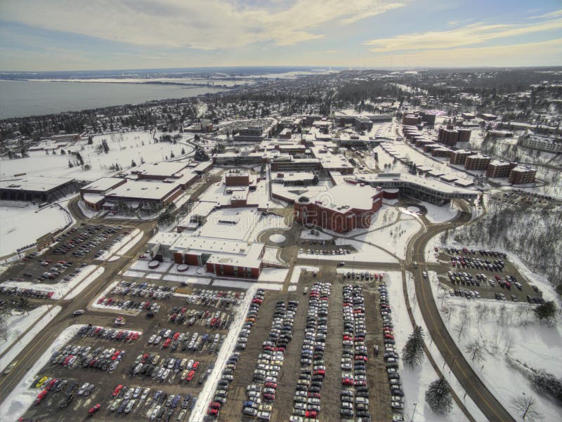 University of Minnesota Duluth in Winter Stock Image - Image of winter ...