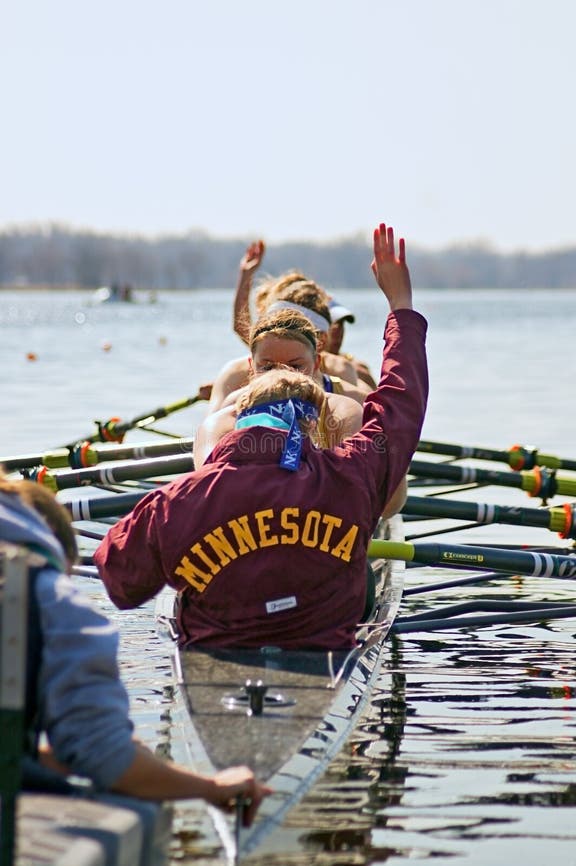 University of Minnesota Rowing Editorial Stock Image - Image of oars ...