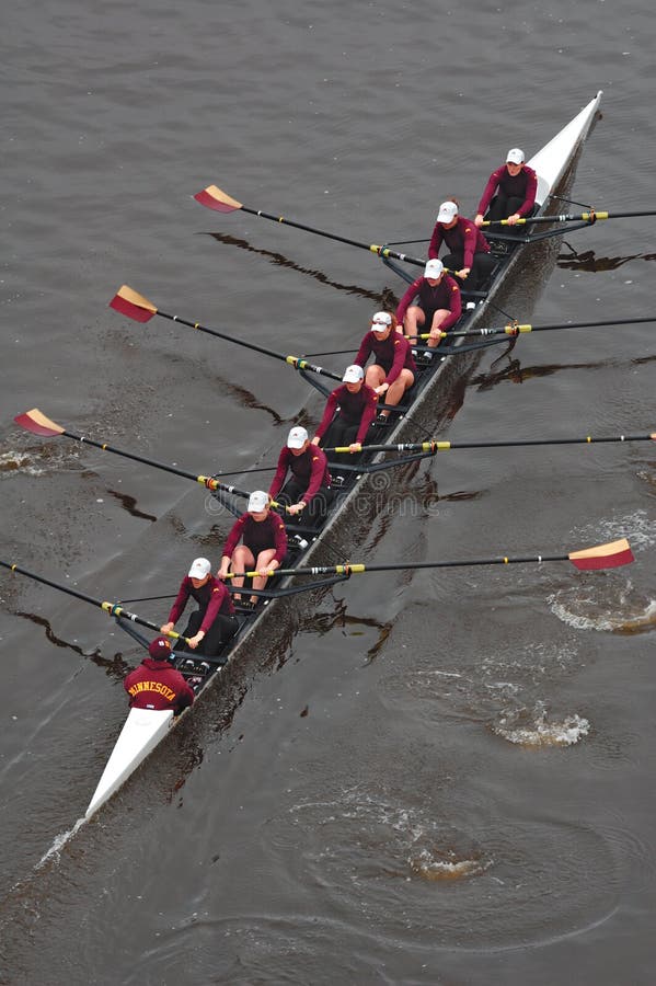 University of Minnesota Rowing Team from Above Editorial Stock Image ...