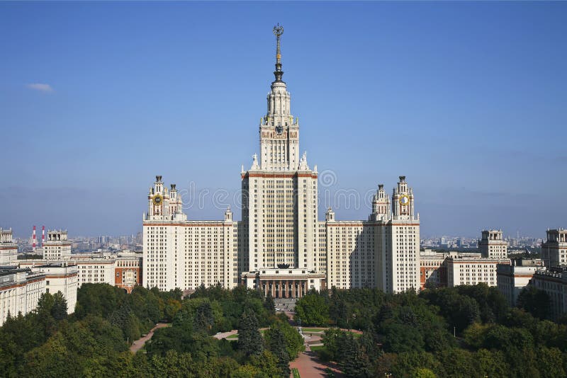 The University of Moscow. the View from the Top Stock Photo - Image of ...